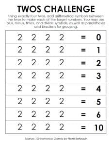 Twos Challenge | Math = Love