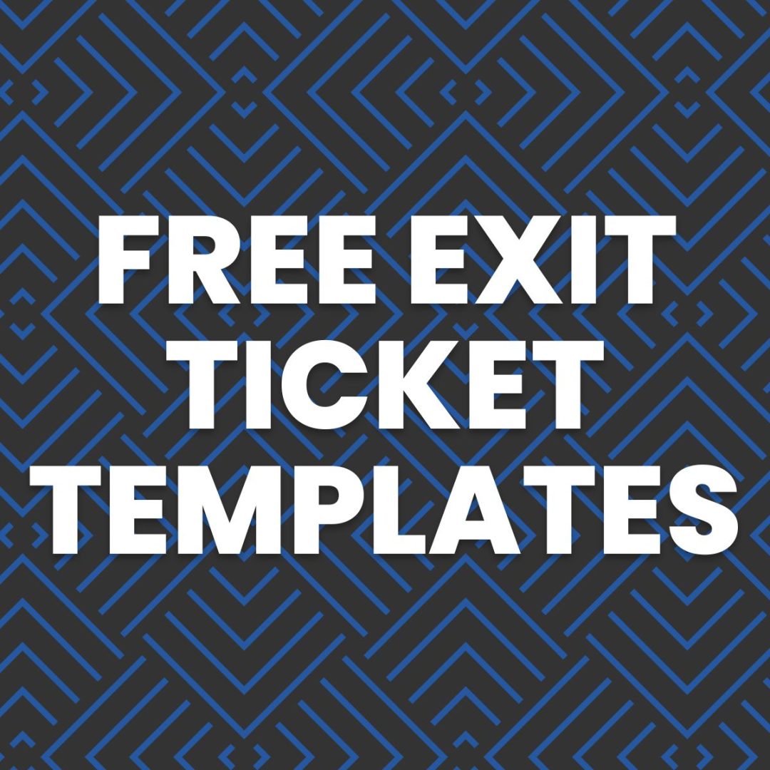 25+ Free Exit Ticket Templates | Math = Love
