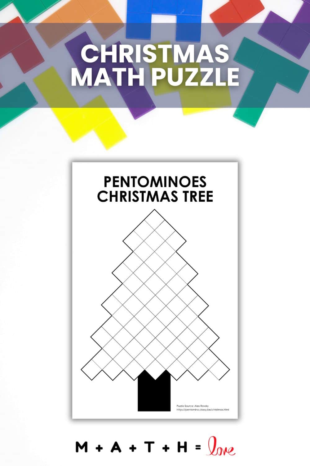 Pentominoes Christmas Tree Puzzle | Math = Love