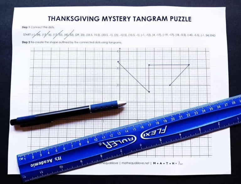 Thanksgiving Mystery Tangram Puzzle | Math = Love