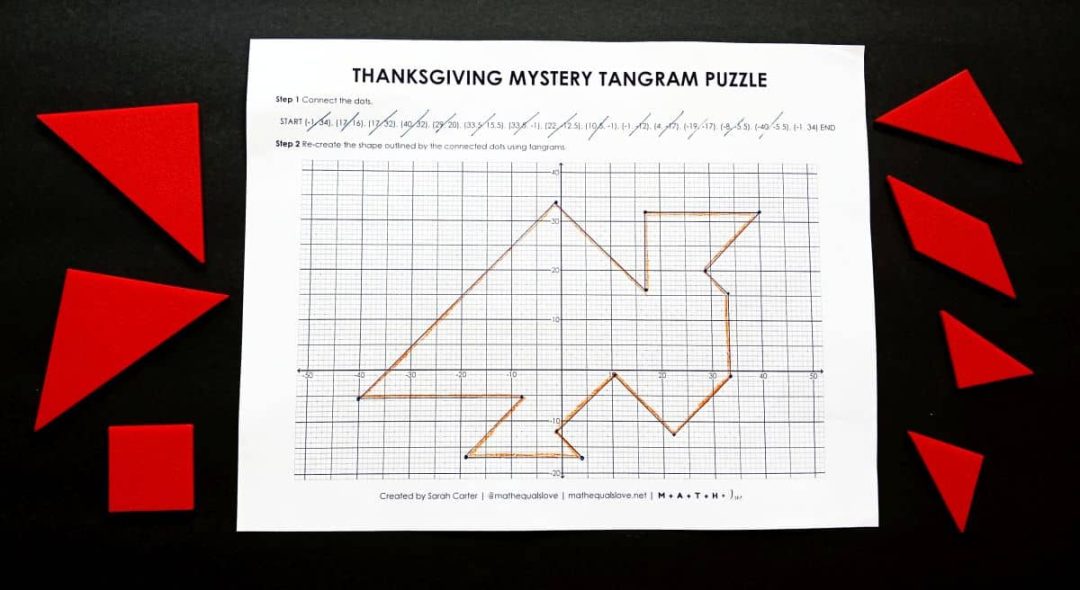 Thanksgiving Mystery Tangram Puzzle | Math = Love