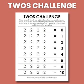 14 Free Printable Math Challenges to Enjoy (FREE PDF)