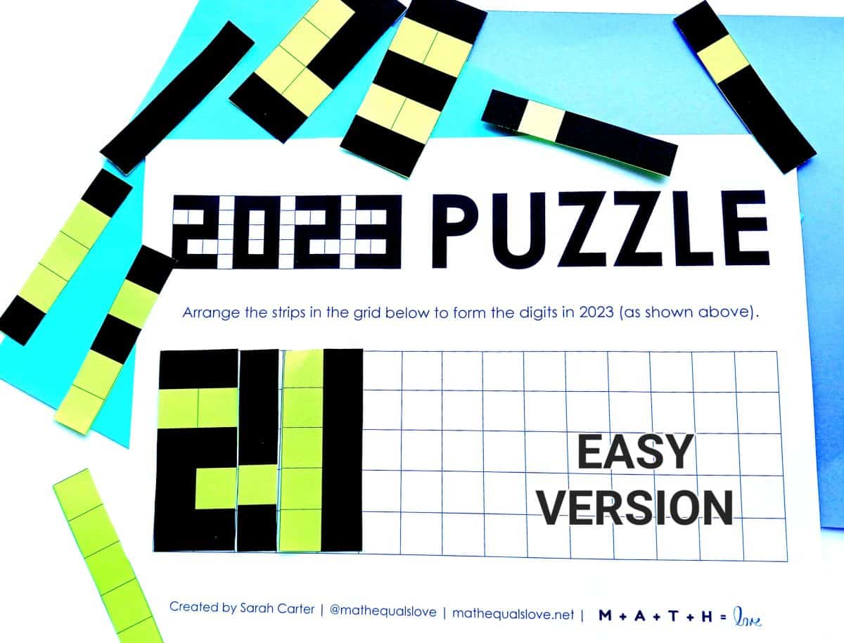 2026 Yearly Digit Grid Puzzle [Free Printable PDF]