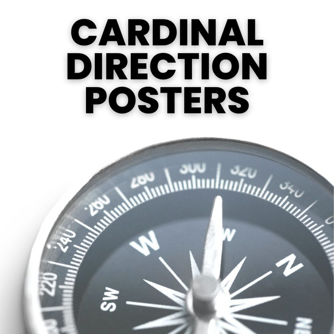 Cardinal Direction Posters | Math = Love