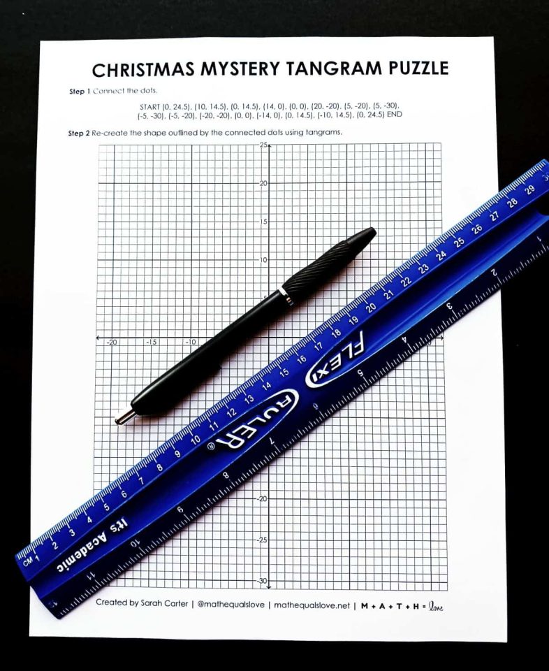 Christmas Mystery Tangram Puzzle | Math = Love