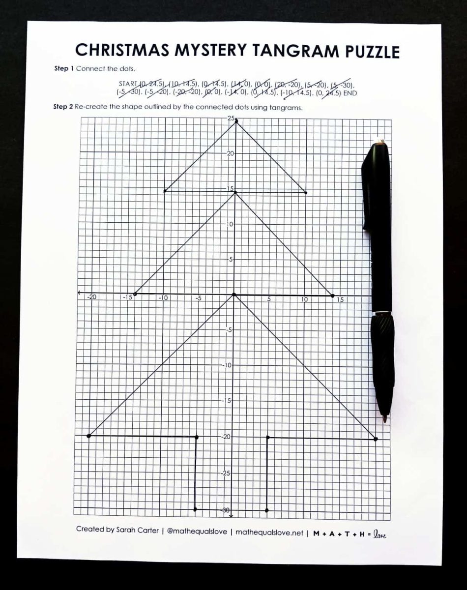 Christmas Mystery Tangram Puzzle | Math = Love