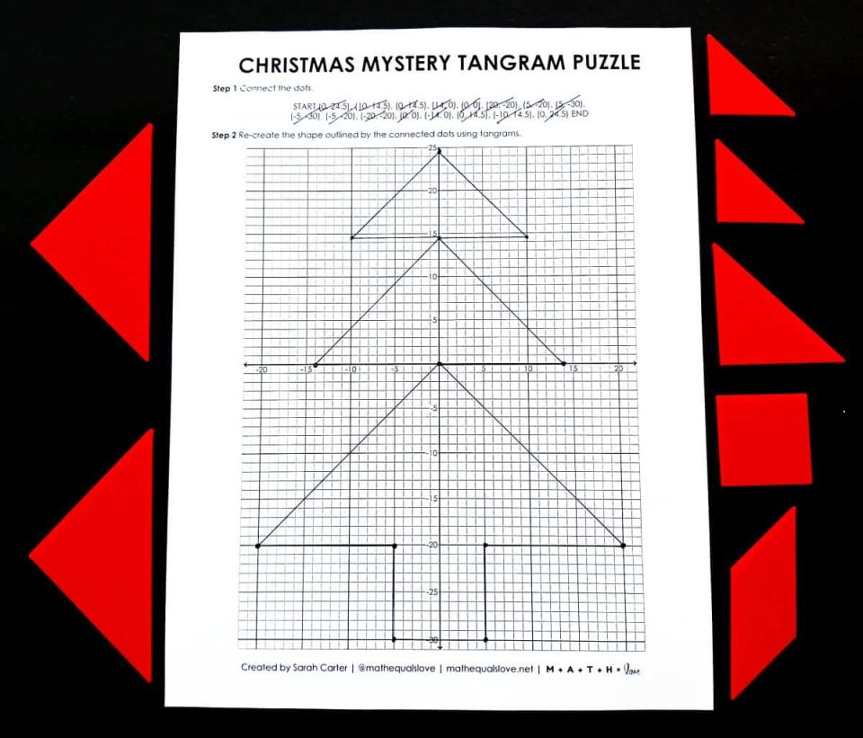 Christmas Mystery Tangram Puzzle | Math = Love