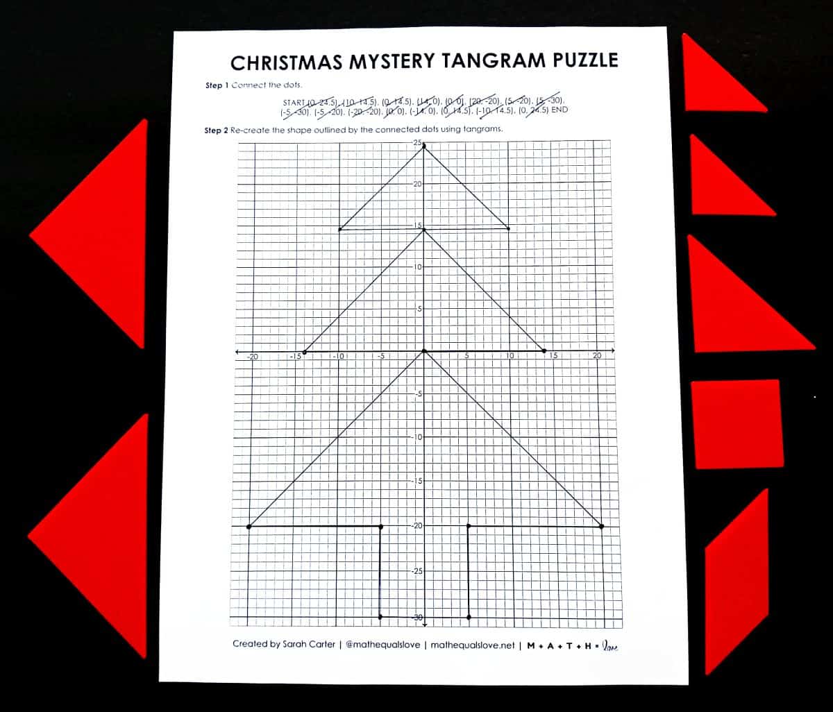 Christmas Mystery Tangram Puzzle | Math = Love