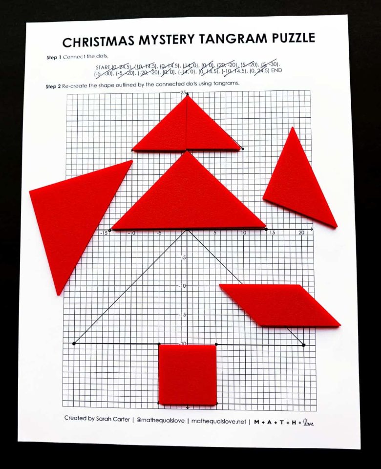 Christmas Mystery Tangram Puzzle | Math = Love