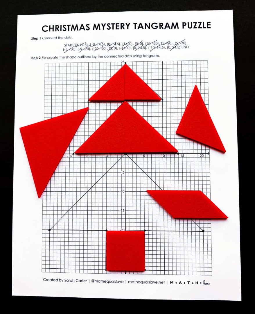 Christmas Mystery Tangram Puzzle | Math = Love