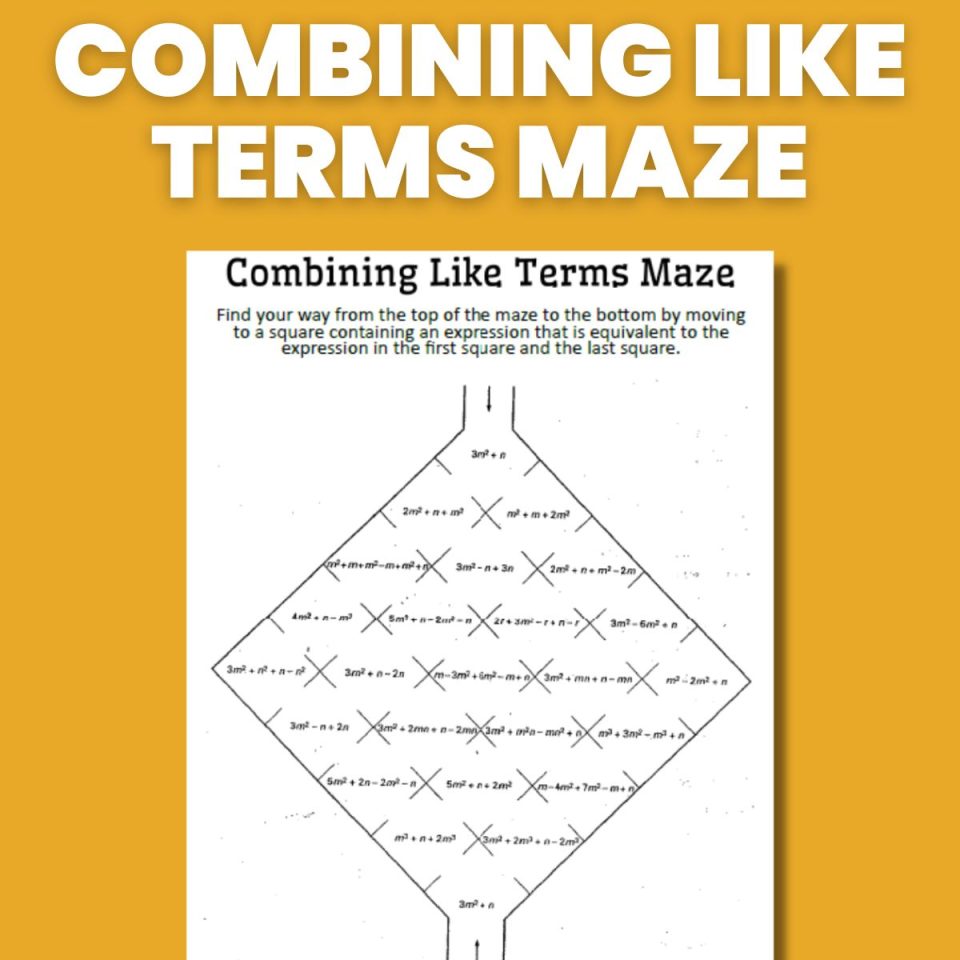Combining Like Terms Practice Problems | Math = Love