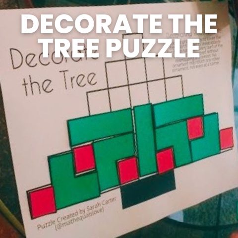 Decorate the Tree Christmas Puzzle | Math = Love