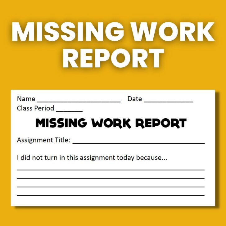 Missing Work Form | Math = Love