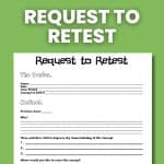 Request to Retest Form | Math = Love