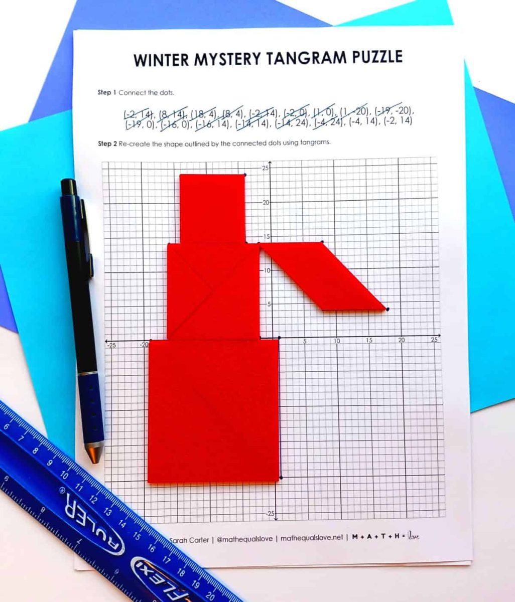 Winter Mystery Tangram Puzzle | Math = Love