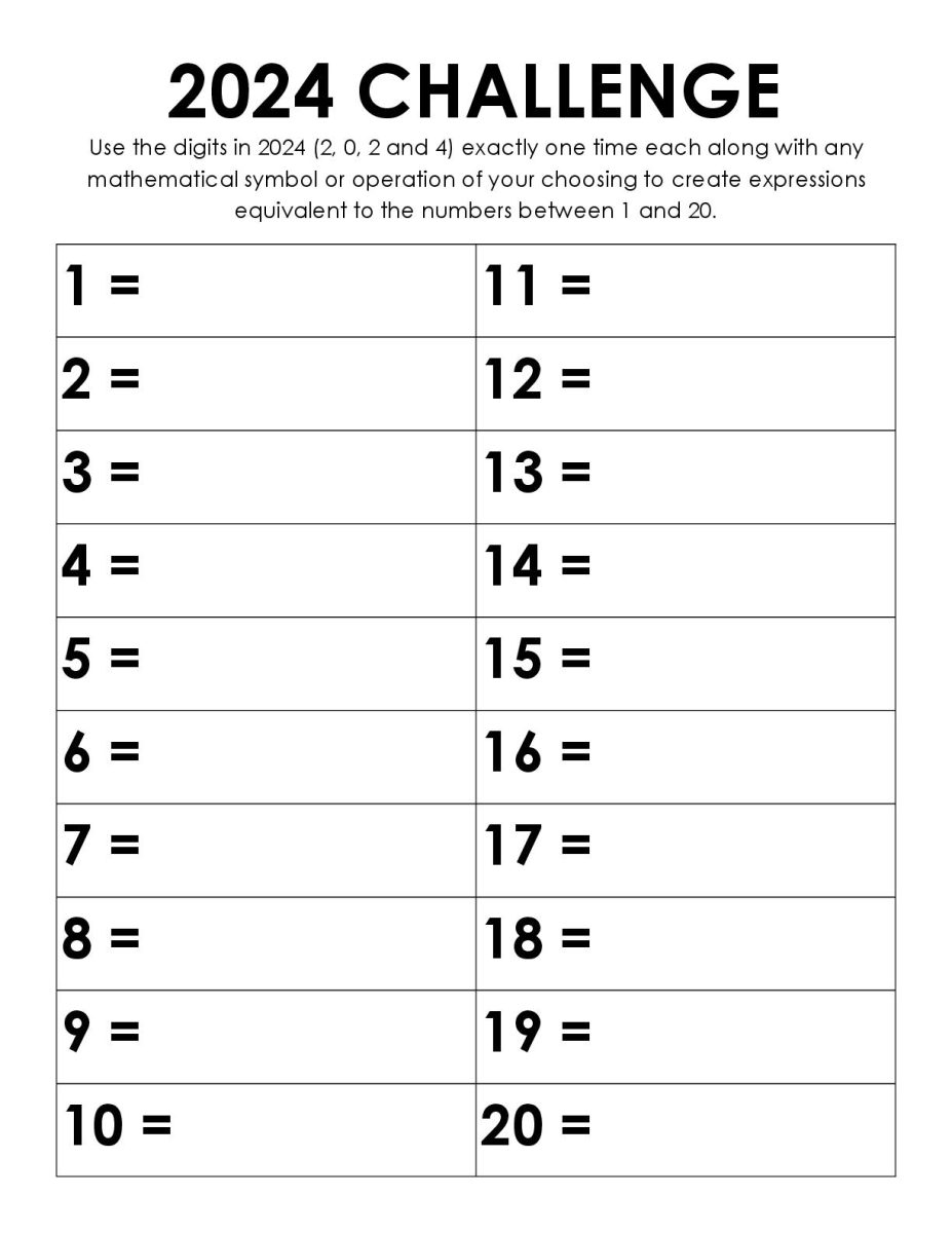2024 Challenge: Yearly Number Challenge | Math = Love