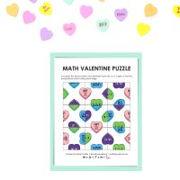 Math Valentine Square Puzzle | Math = Love