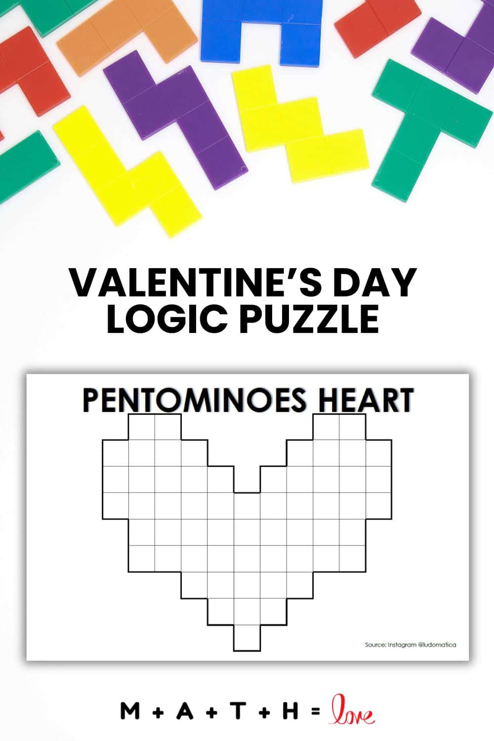 Pentominoes Heart Puzzle | Math = Love