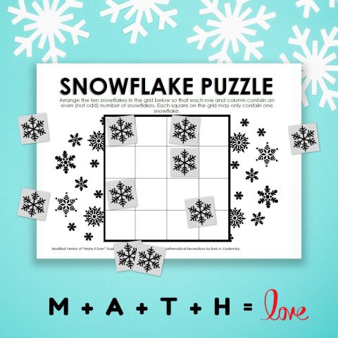 Snowflake Puzzle | Math = Love