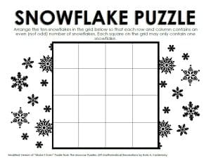 Snowflake Puzzle | Math = Love