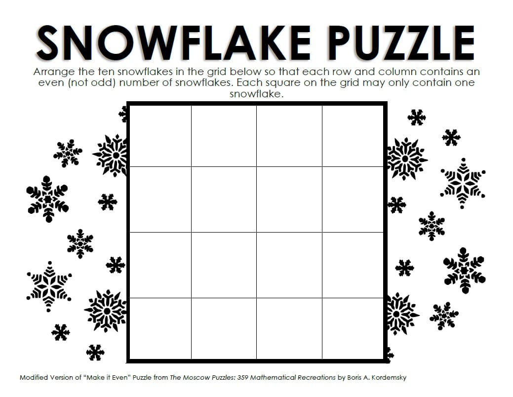 Snowflake Puzzle | Math = Love
