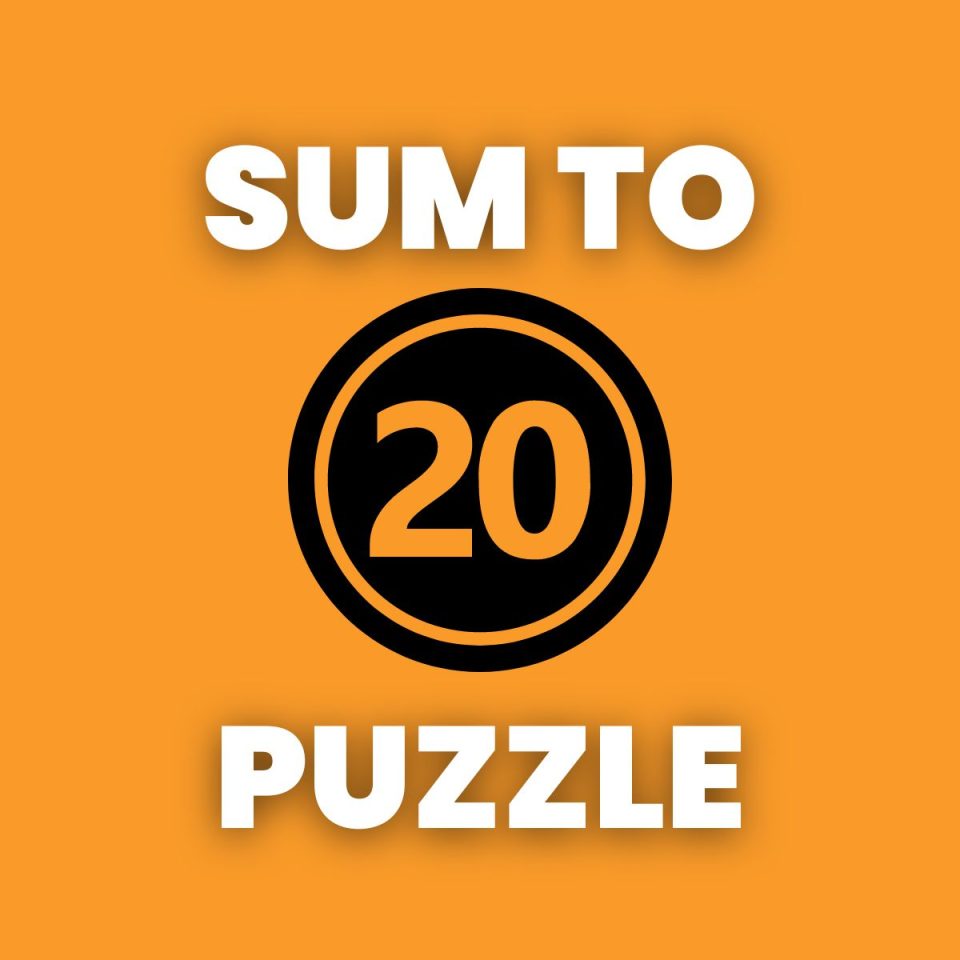 Sum to Twenty Puzzle by Marcy Cook | Math = Love