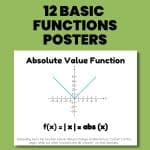 12 Basic Functions Posters | Math = Love