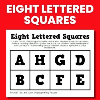 Crazy 8 Paper Folding Puzzle [FREE PRINTABLE PDF]