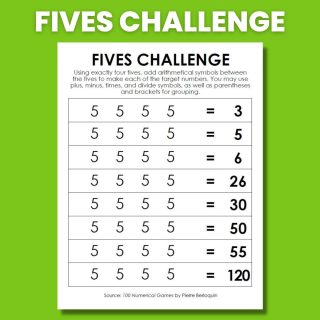 Four Fours Challenge Activity | Math = Love