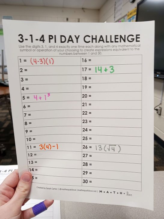 3-1-4 Pi Day Number Challenge | Math = Love