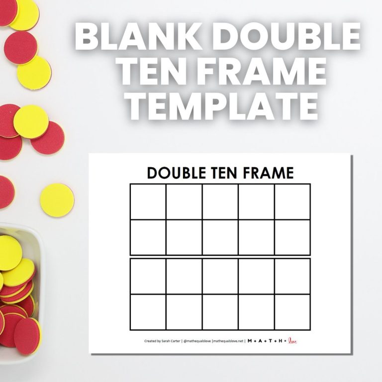 Blank Double Ten Frame Template | Math = Love