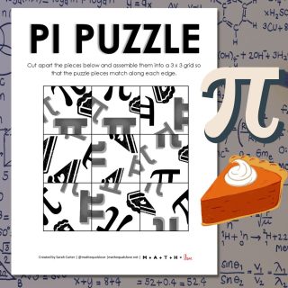 Pi Puzzle for Pi Day | Math = Love