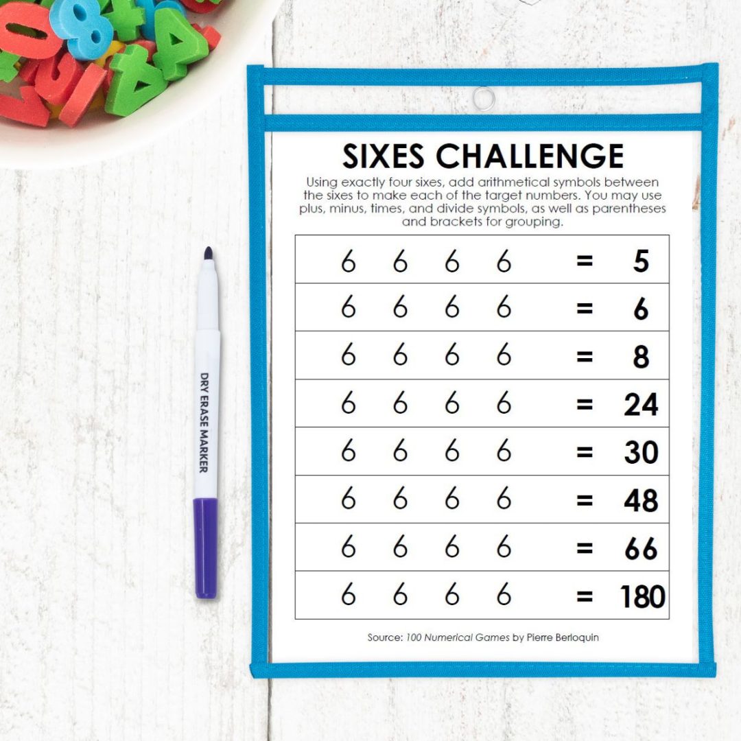 Sixes Number Challenge | Math = Love