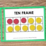 FREE Ten Frame Matching Cards (Printable PDF)