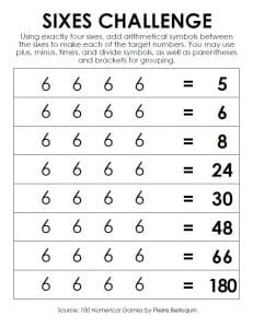 Sixes Number Challenge | Math = Love