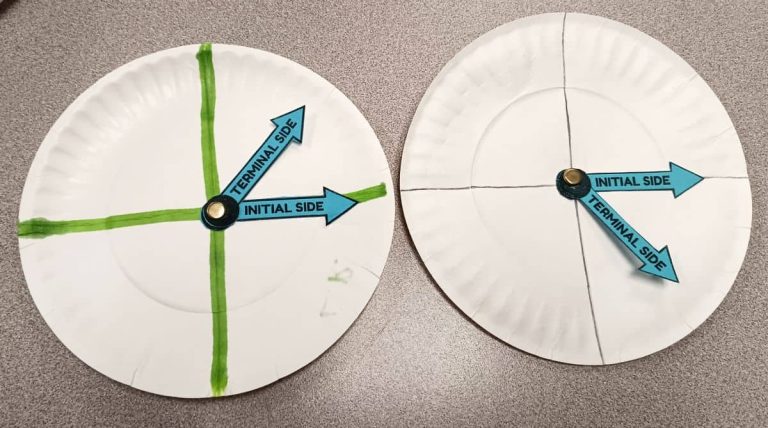 Paper Plate Angle Spinners for Trigonometry | Math = Love