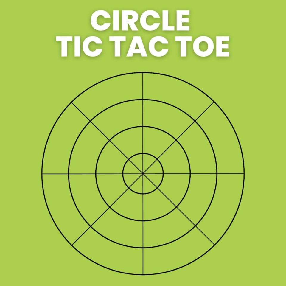Circle Tic Tac Toe [FREE PDF TEMPLATE]
