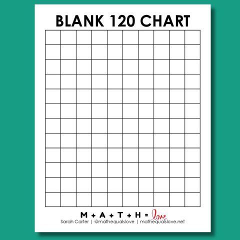 Blank 120 Chart [Free Printable PDF]