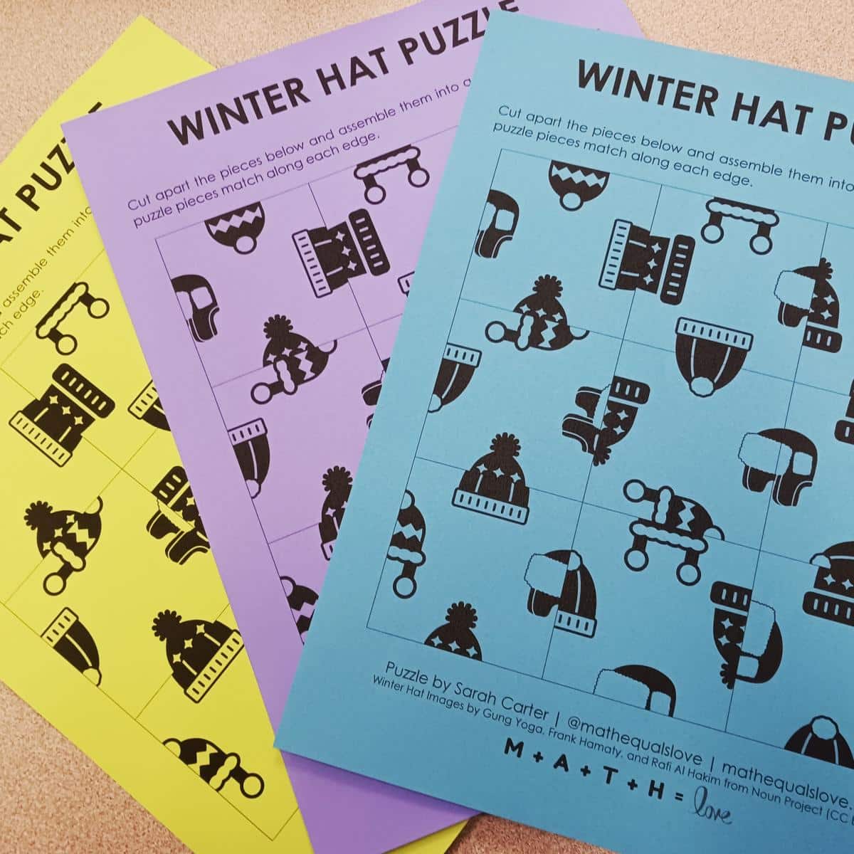 Winter Hat Logic Puzzle [FREE PDF PRINTABLE]