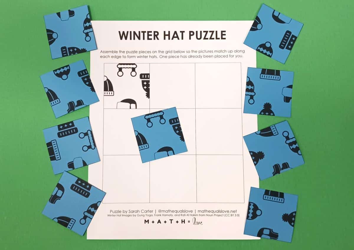 Winter Hat Logic Puzzle [FREE PDF PRINTABLE]