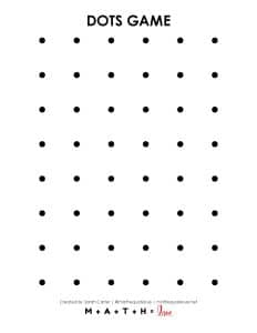 Dots Game Printable Collection | Math = Love
