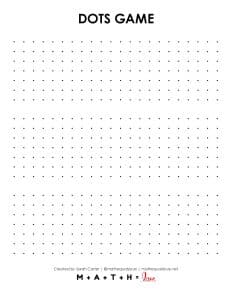 Dots Game Printable Collection | Math = Love
