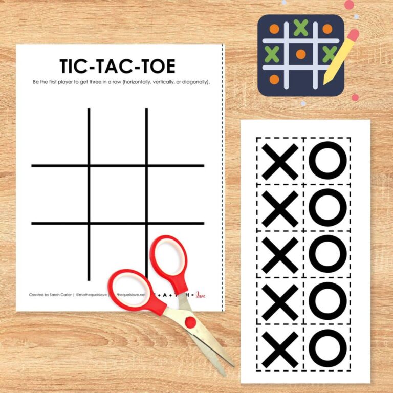 Tic Tac Toe Board Printable (Free PDF Templates)