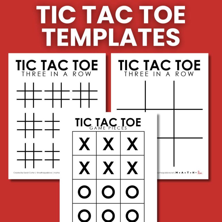 Ultimate Tic Tac Toe [free Printable Pdf Template]