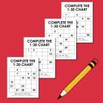 Printable Number Chart 1-30 (Free PDF Templates)