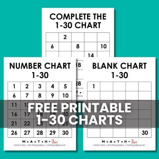 Printable Number Chart 1-30 (Free PDF Templates)