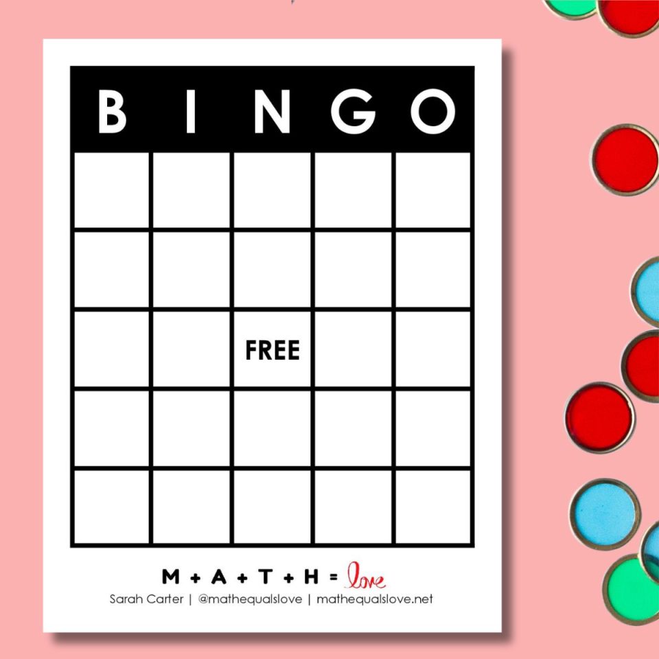 Free Printable Blank Bingo Card Template (PDF)