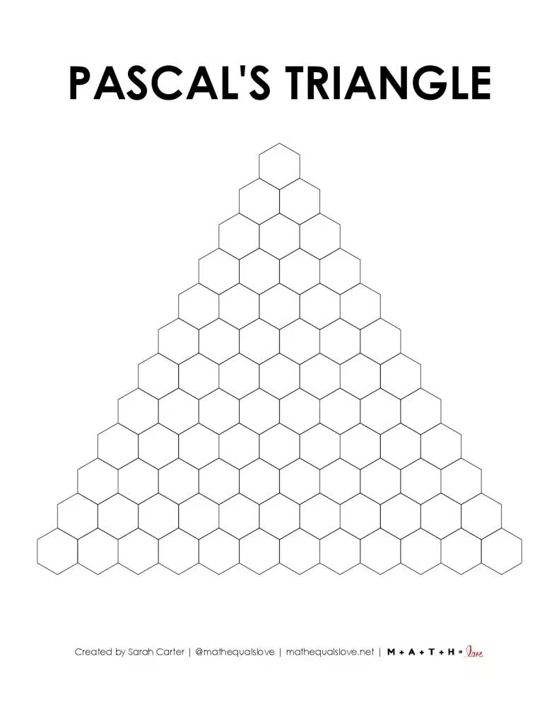 Pascals Triangle Templates Blank And Filled Pdf 