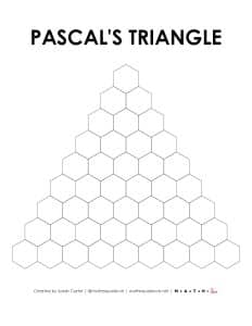 Pascal's Triangle Templates - Blank and Filled PDF
