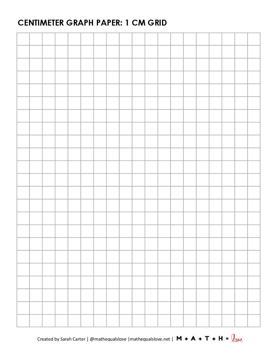 Free Printable Centimeter Graph Paper (1 cm Grid) - PDF